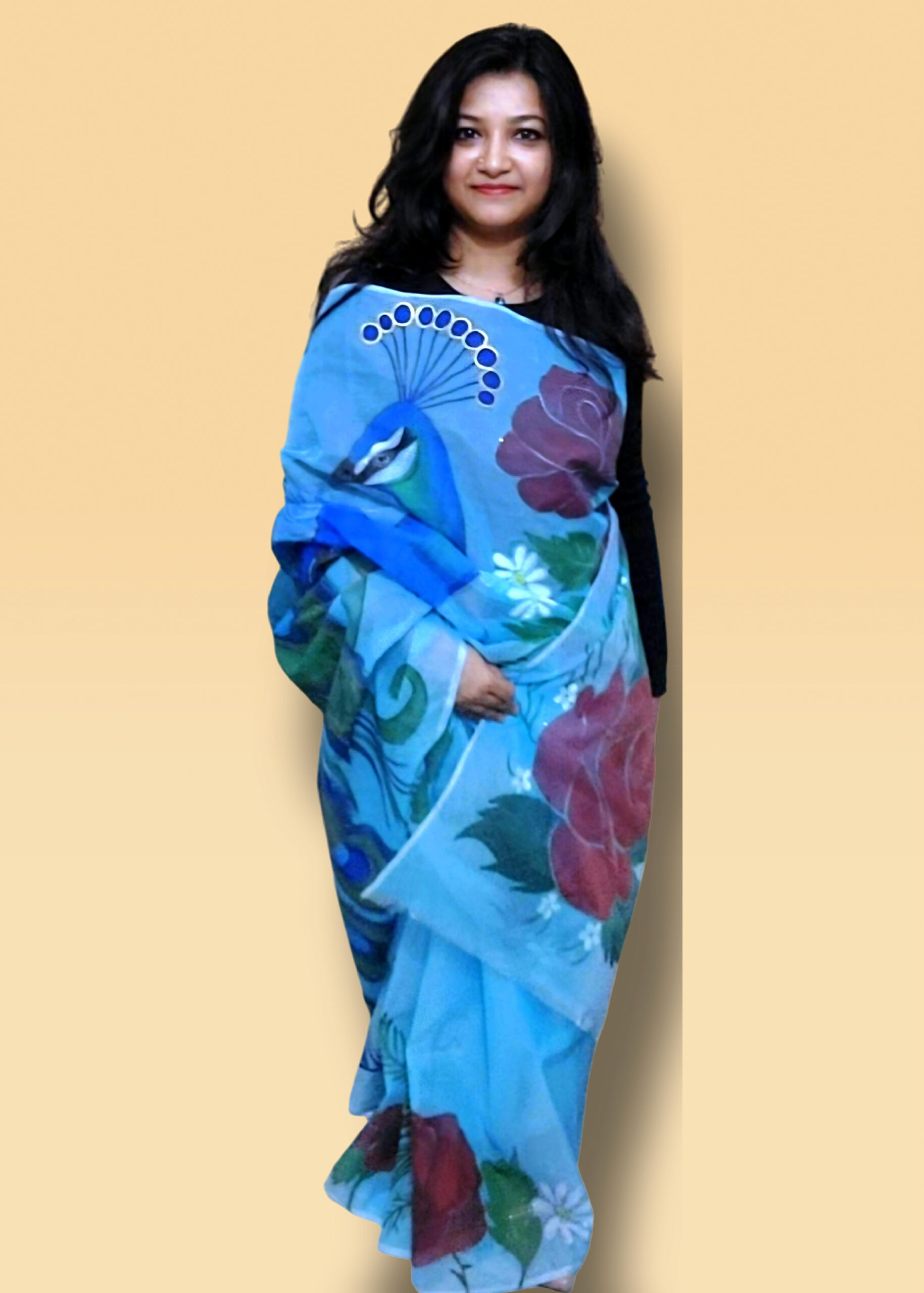 Moyurakkhi -Handpainted Sharee - Mayabotir Boshon
